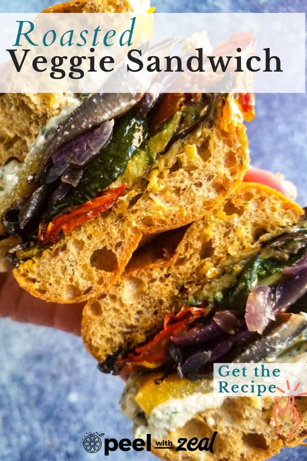 The BEST Roasted Veggie Sandwich with Pesto - Peel with Zeal