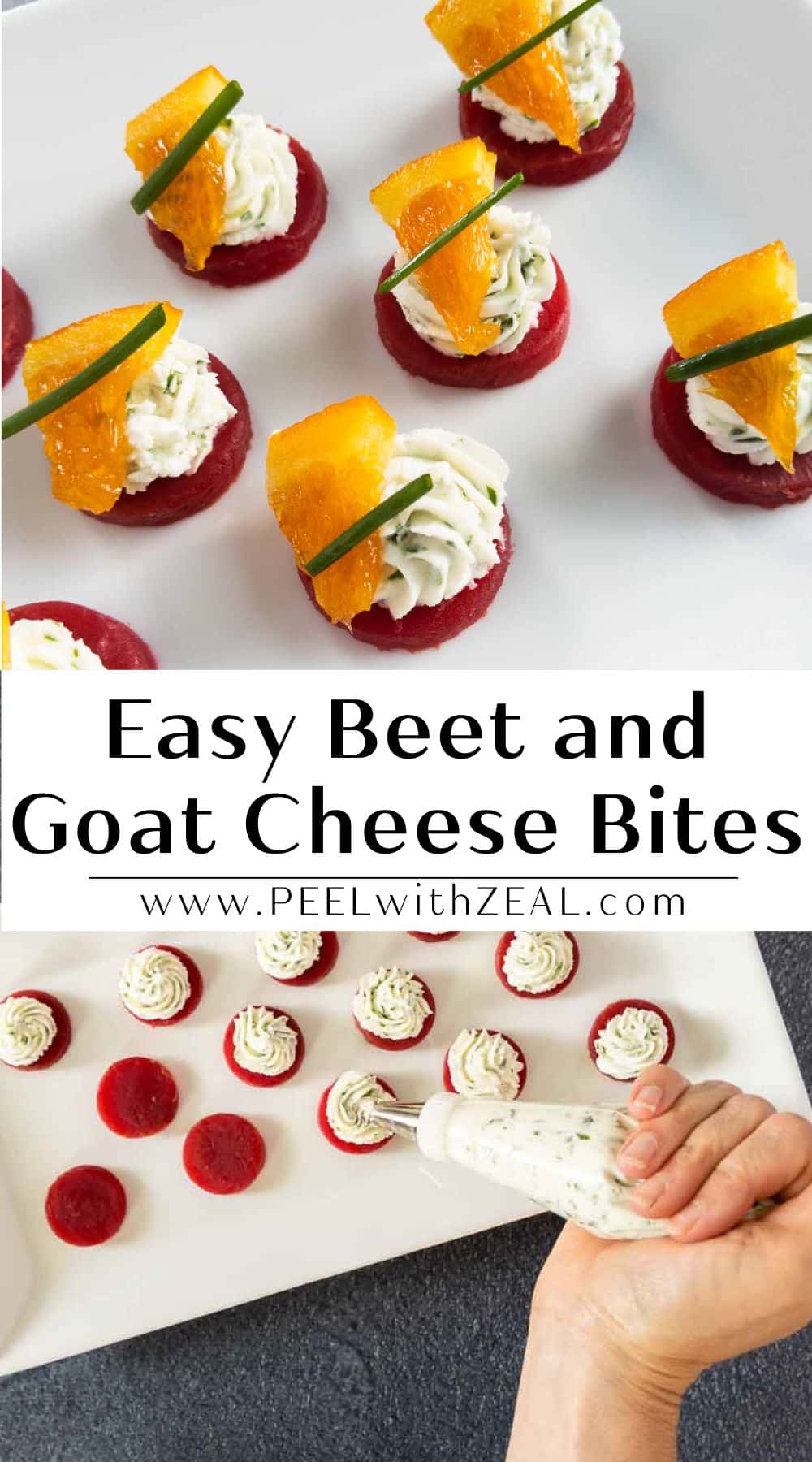 Easy Beet and Goat Cheese Appetizer Bites - Peel with Zeal