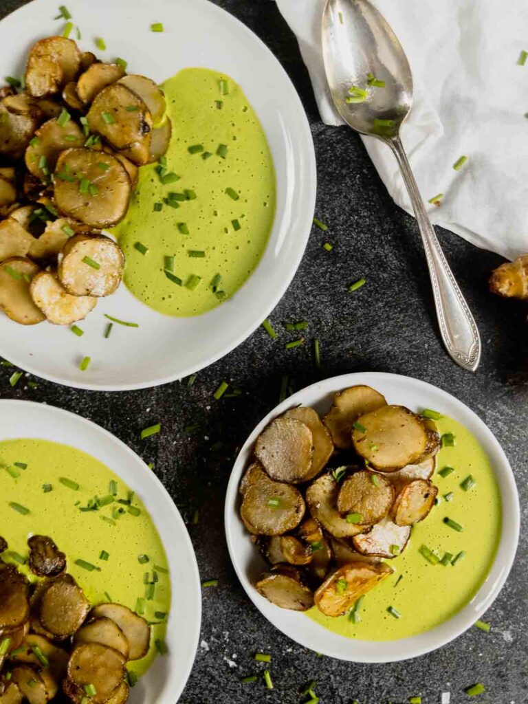 Sauteed Sunchokes with Lemon Herb Tahini - Peel with Zeal