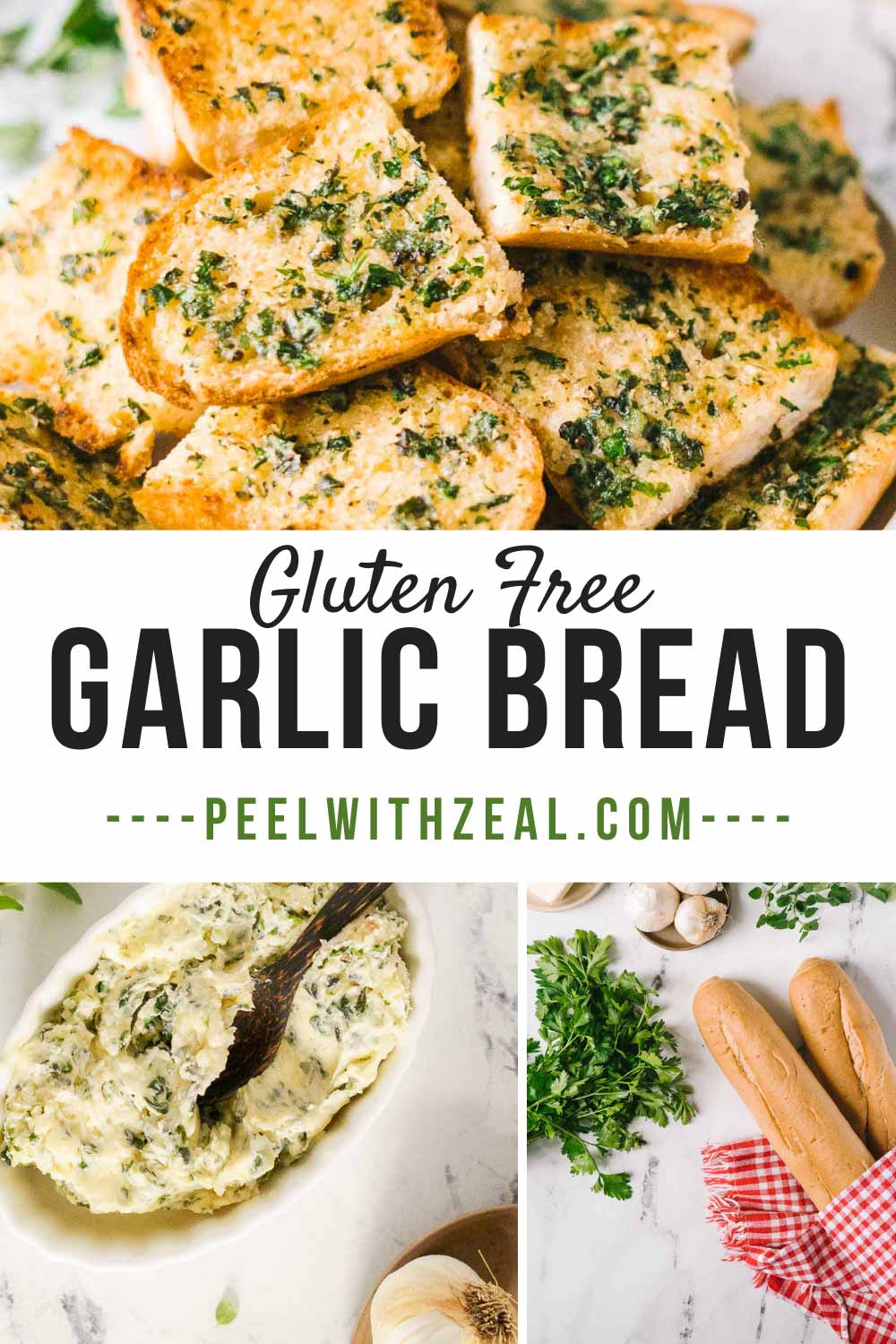 Gluten Free Garlic Bread Peel With Zeal