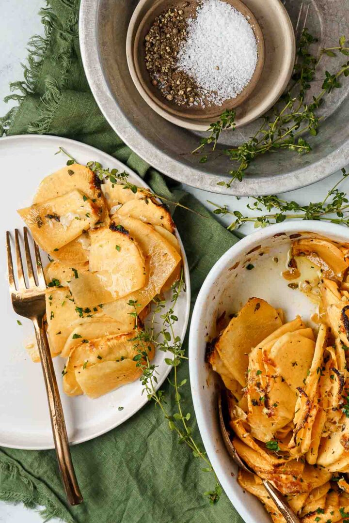 Parmesan Baked Rutabaga - Peel with Zeal