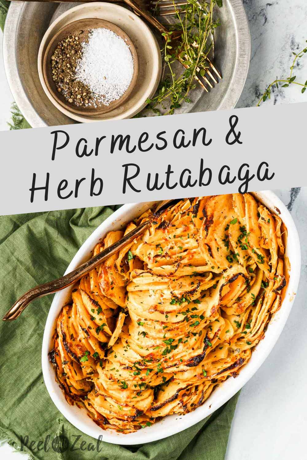 Parmesan Baked Rutabaga - Peel with Zeal