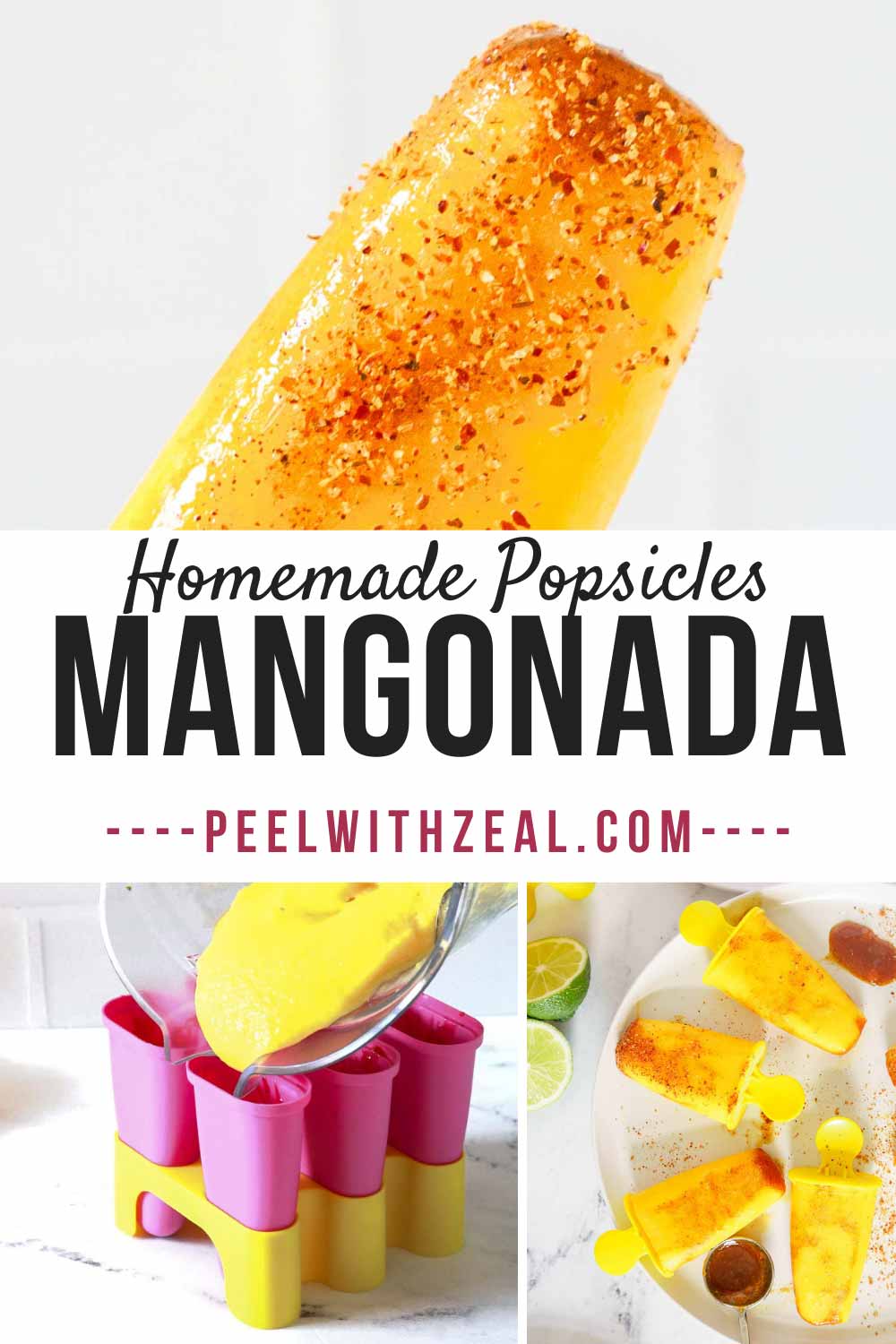 Mangonada Popsicles (Mango and Chamoy) - Peel with Zeal