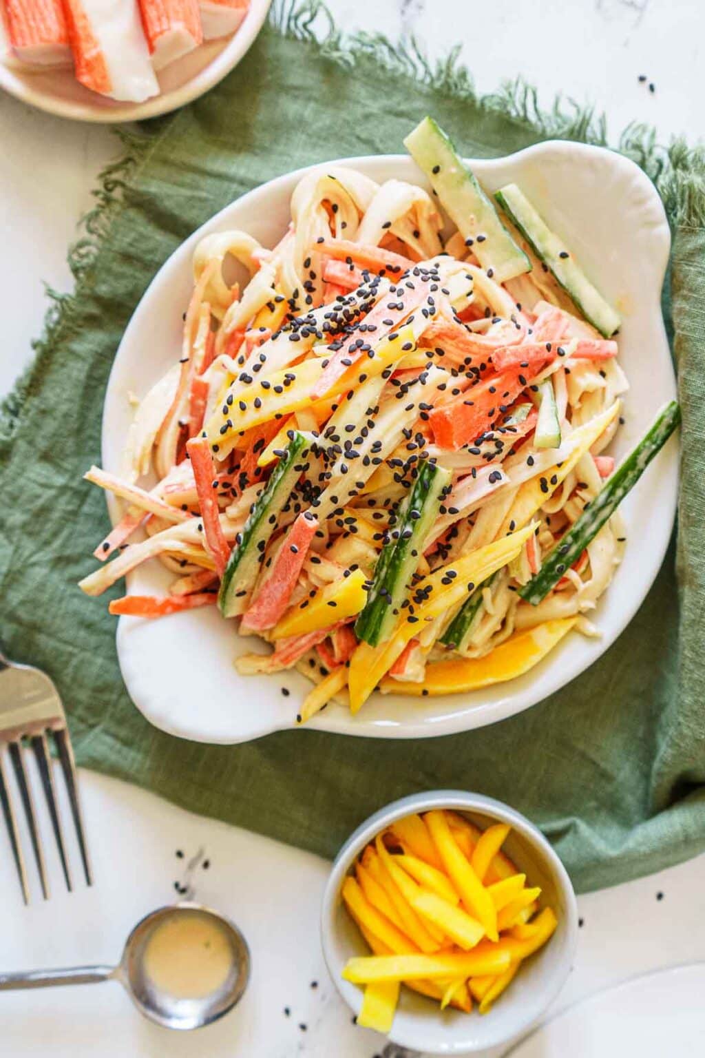 Spicy Kani Salad with Mango - Peel with Zeal