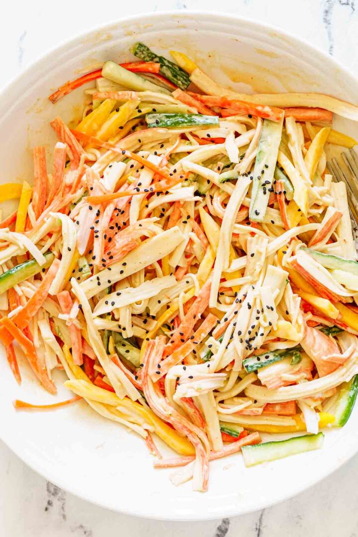 Spicy Kani Salad with Mango - Peel with Zeal