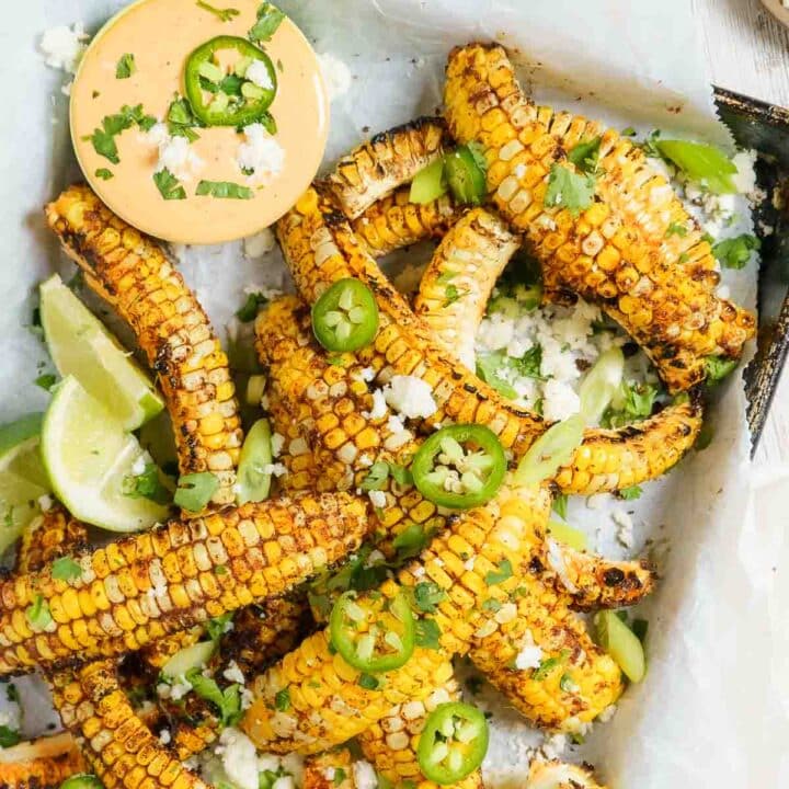 Grilled Corn Ribs with Spicy Dipping Sauce - Peel with Zeal