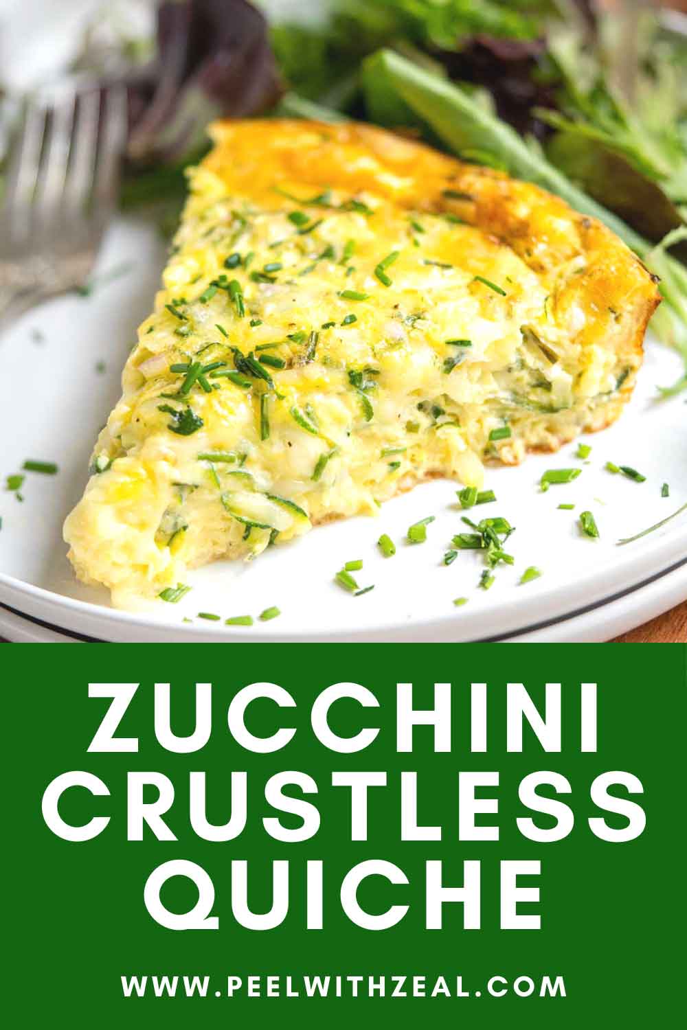 Easy Zucchini Crustless Quiche - Peel with Zeal