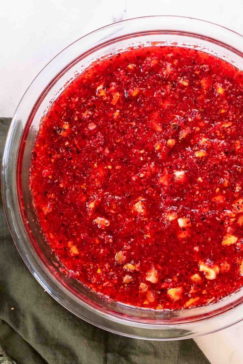 Cranberry Salad with Raspberry Jello - Peel with Zeal