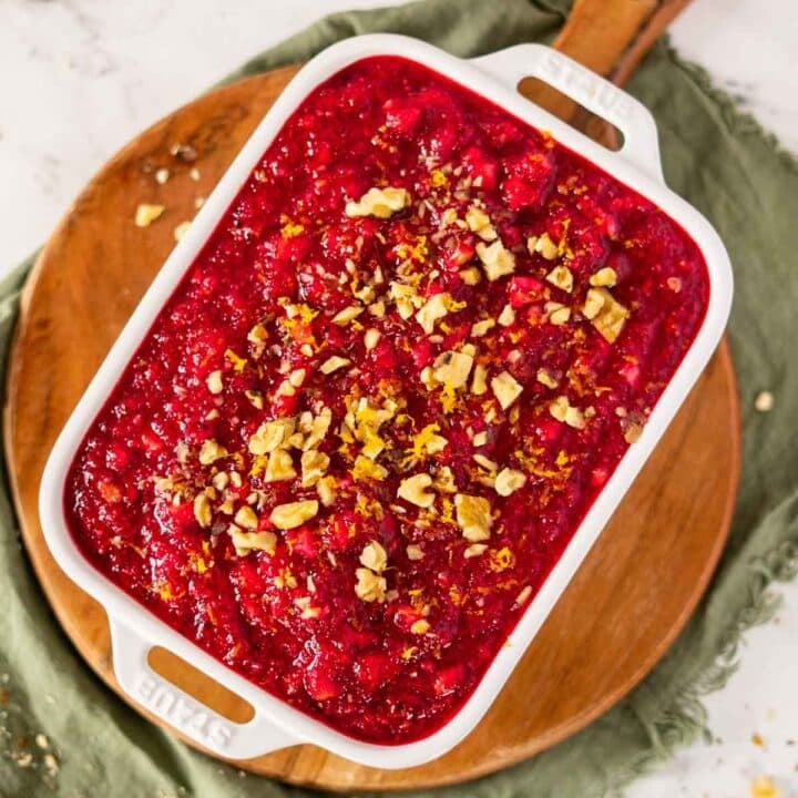 Cranberry Salad with Raspberry Jello - Peel with Zeal