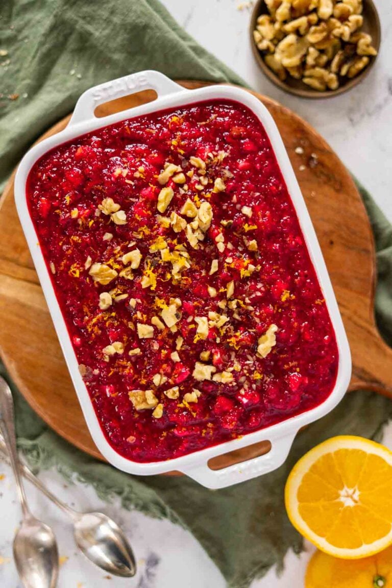 Cranberry Salad with Raspberry Jello - Peel with Zeal
