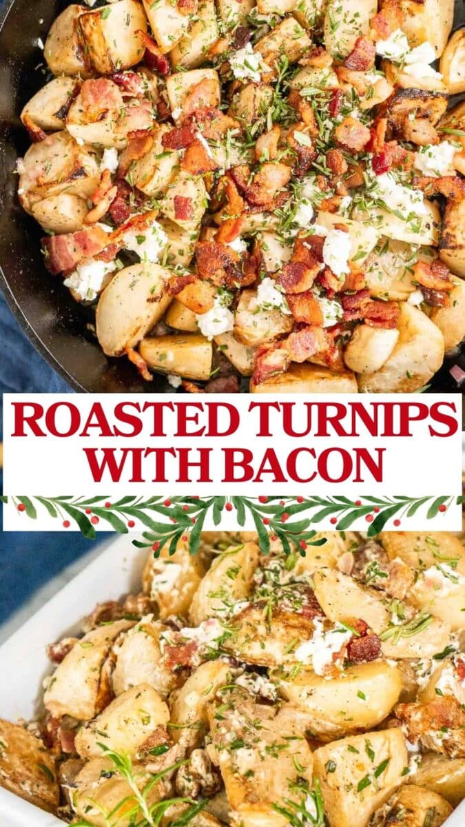 Bacon Roasted Turnips with Goat Cheese - Peel with Zeal