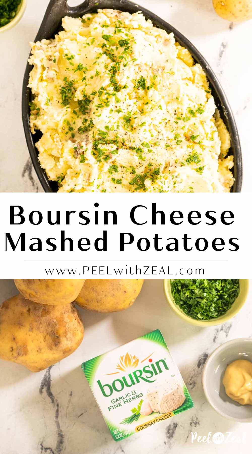 Boursin Mashed Potatoes - Peel with Zeal