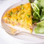 Easy Ham and Cheese Crustless Quiche - Peel with Zeal
