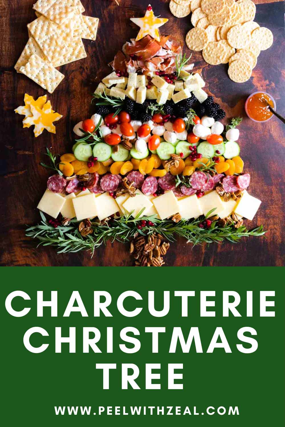 Easy DIY Christmas Tree Charcuterie Board - Peel with Zeal
