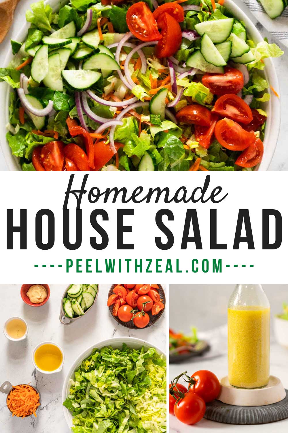 Traditional House Salad Recipe - Peel with Zeal
