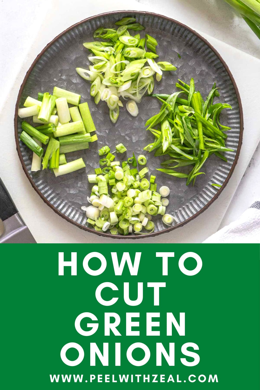 How to Cut Green Onions (Scallions) - Peel with Zeal