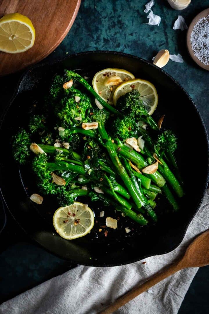 Sauteed Broccolini and Garlic - Peel with Zeal