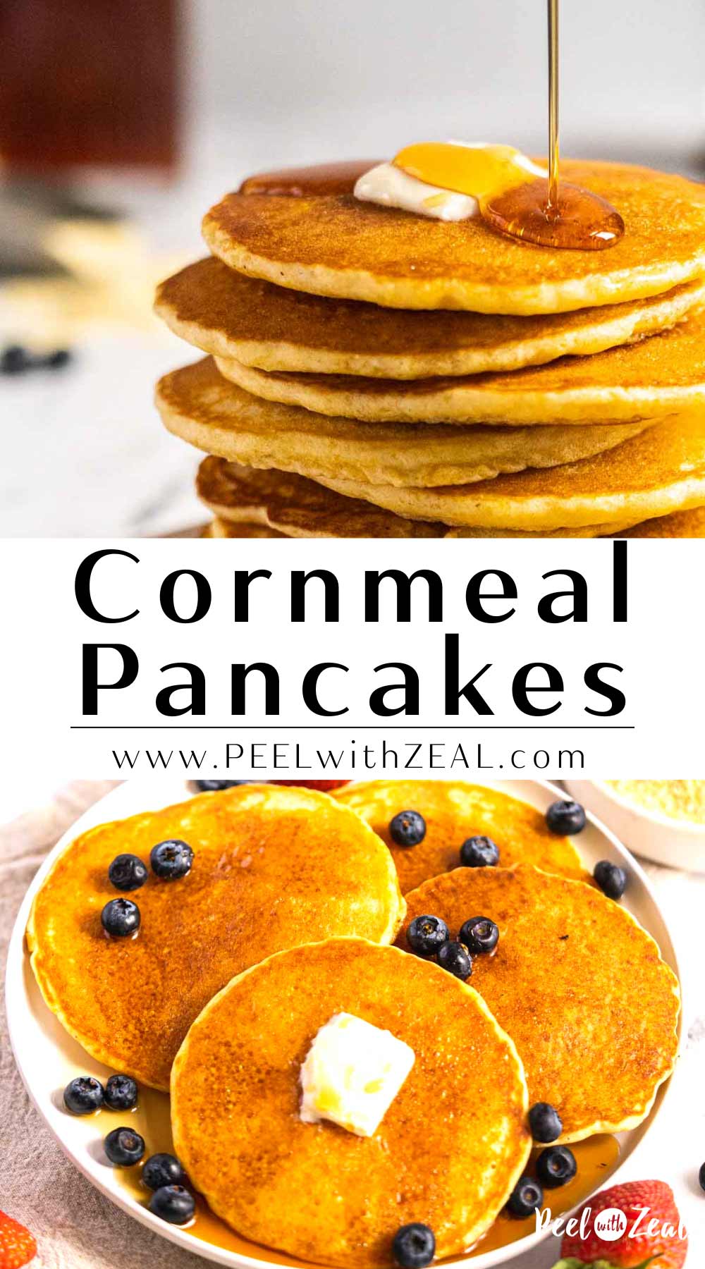 Fluffy Cornmeal Pancakes (Gluten Free) - Peel with Zeal