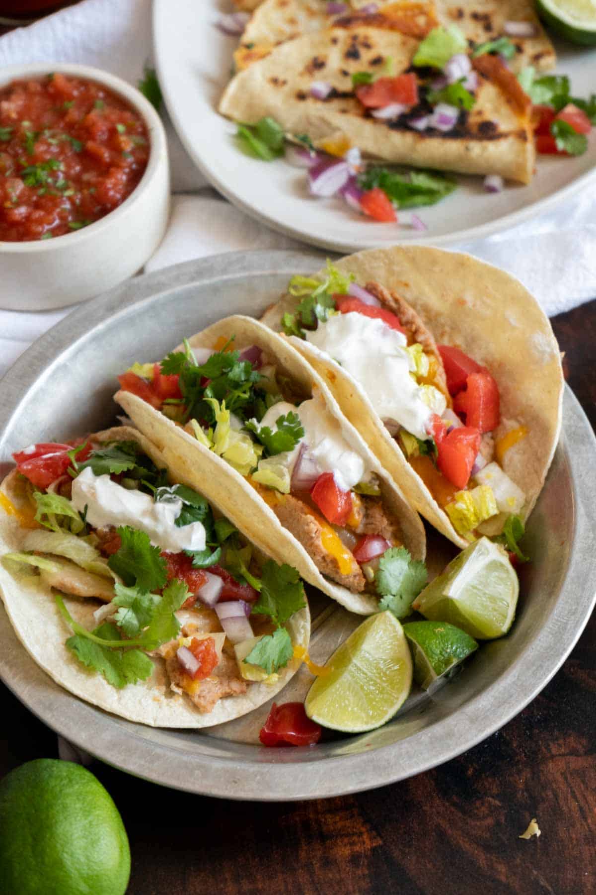 Easy Bean and Cheese Tacos - Peel with Zeal