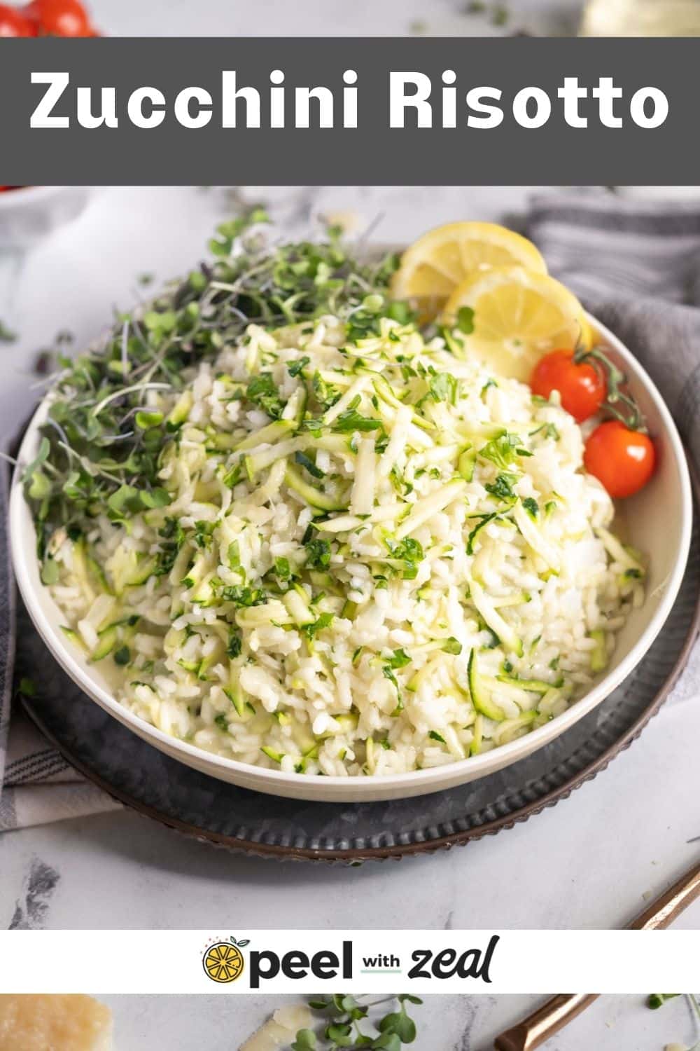 Creamy Zucchini Risotto Recipe- Peel with Zeal