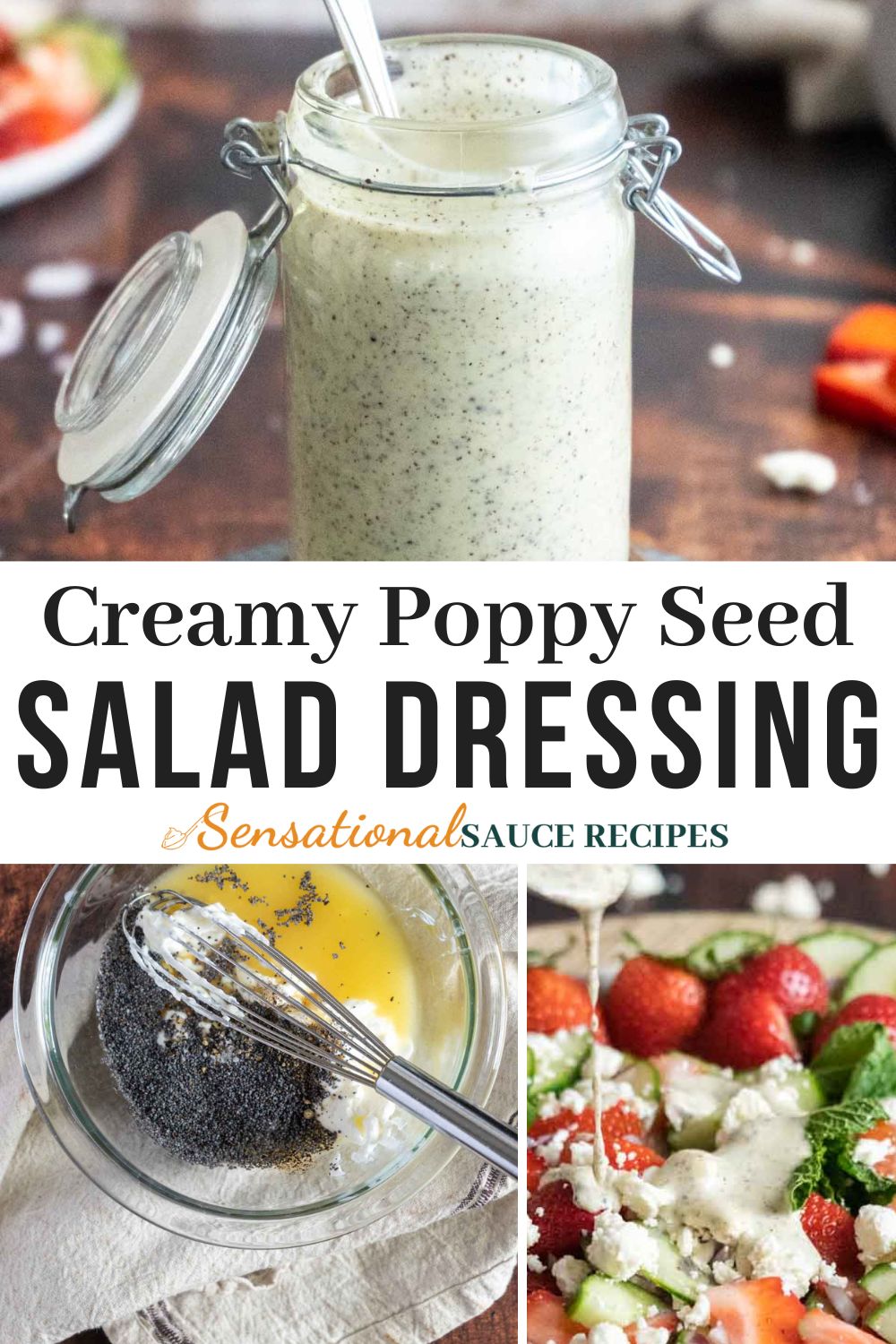 Creamy Poppy Seed Dressing with Greek Yogurt