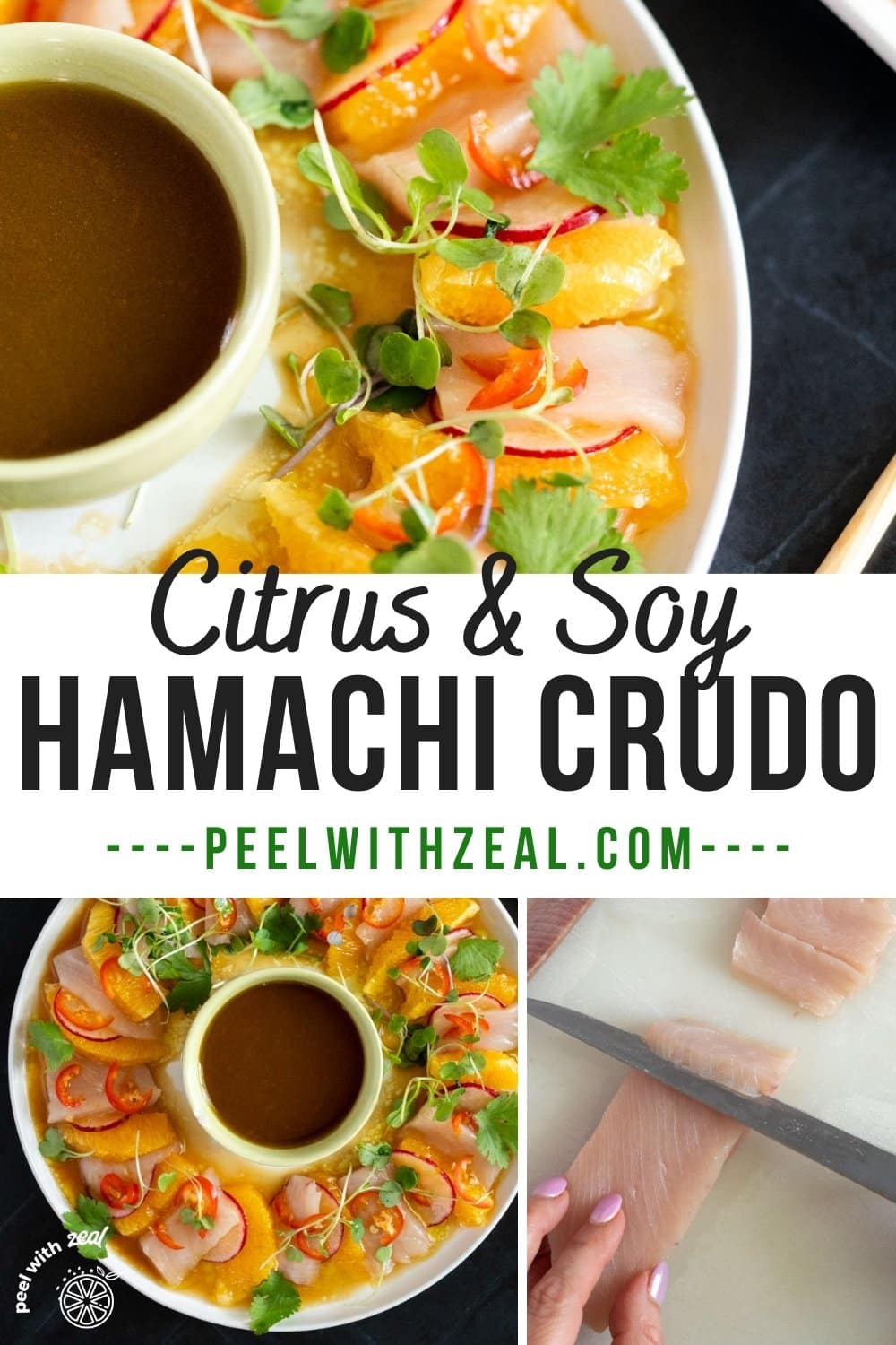 Hamachi Crudo with Soy and Citrus (Yellowtail Crudo)