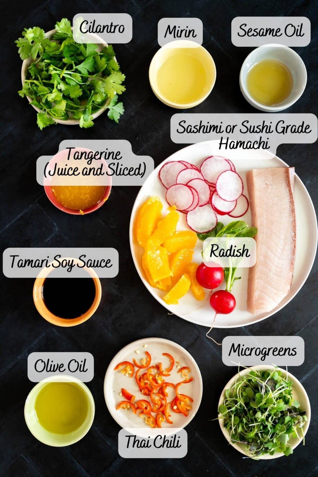 Hamachi Crudo with Soy and Citrus (Yellowtail Crudo)