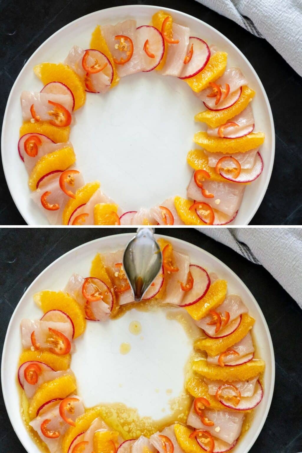 Hamachi Crudo with Soy and Citrus (Yellowtail Crudo)