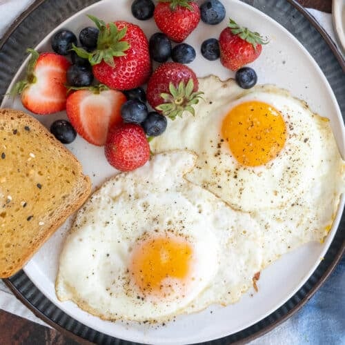Cooked Eggs Sunny Side Up
