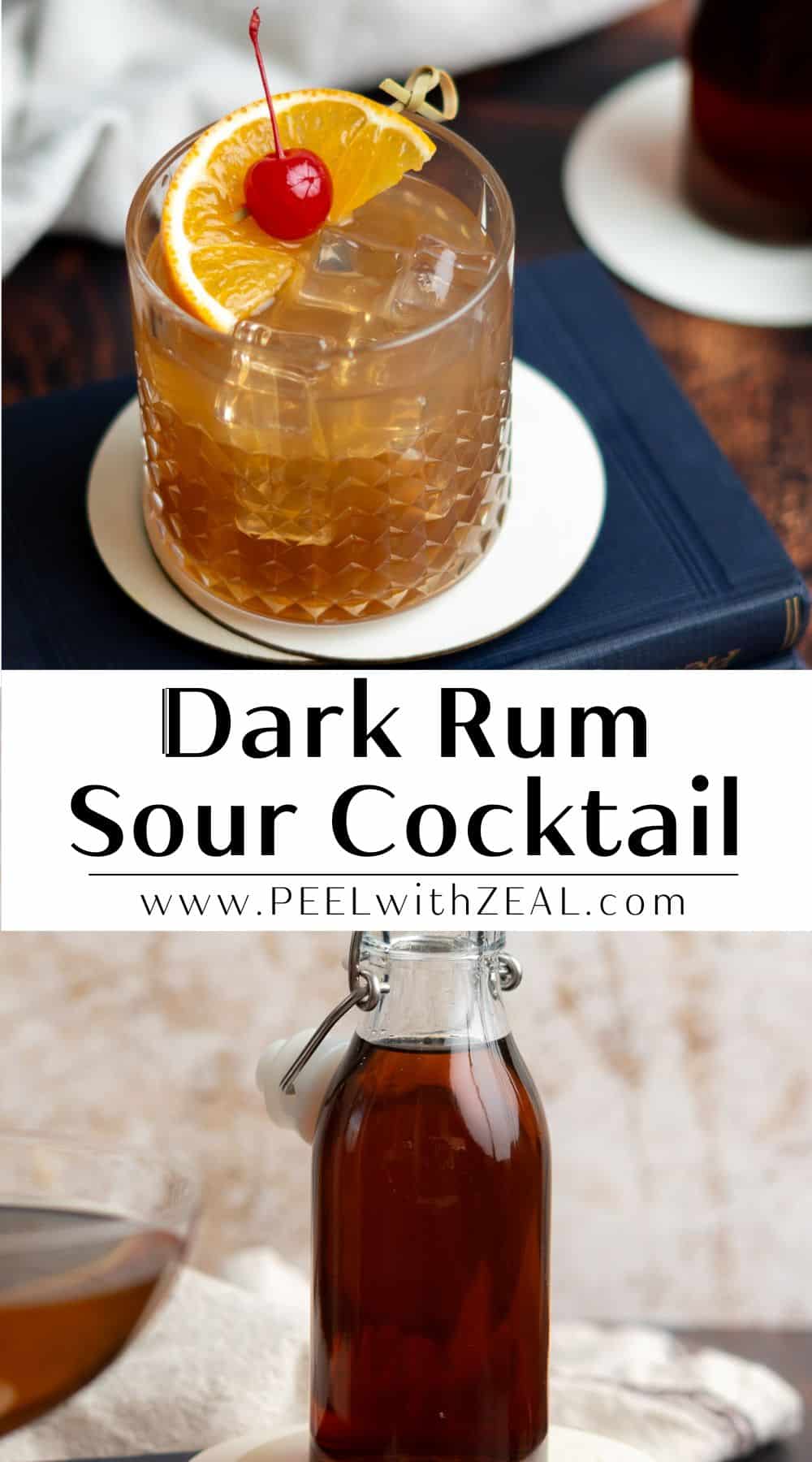 Spiced Rum Sour Cocktail Recipe - Peel with Zeal