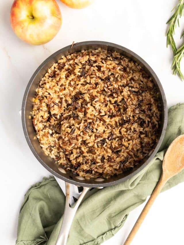 Thanksgiving Rice with Apples and Cranberries - Peel with Zeal