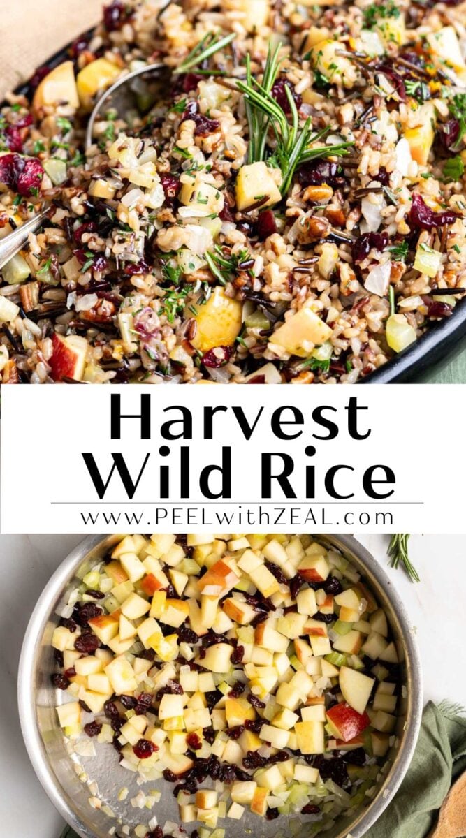 Thanksgiving Rice with Apples and Cranberries - Peel with Zeal