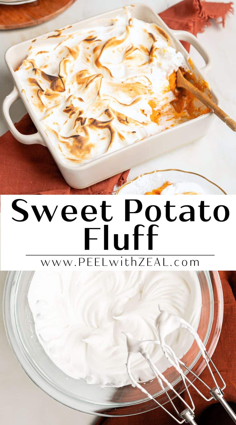 Sweet Potato Fluff with Marshmallow Meringue