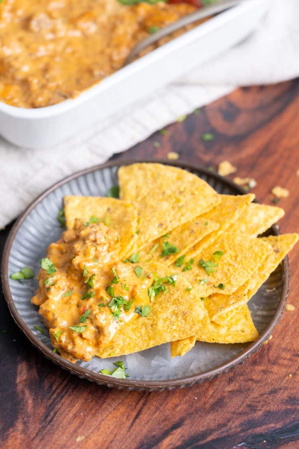 Cheesy Velveeta Hamburger Dip - Peel with Zeal