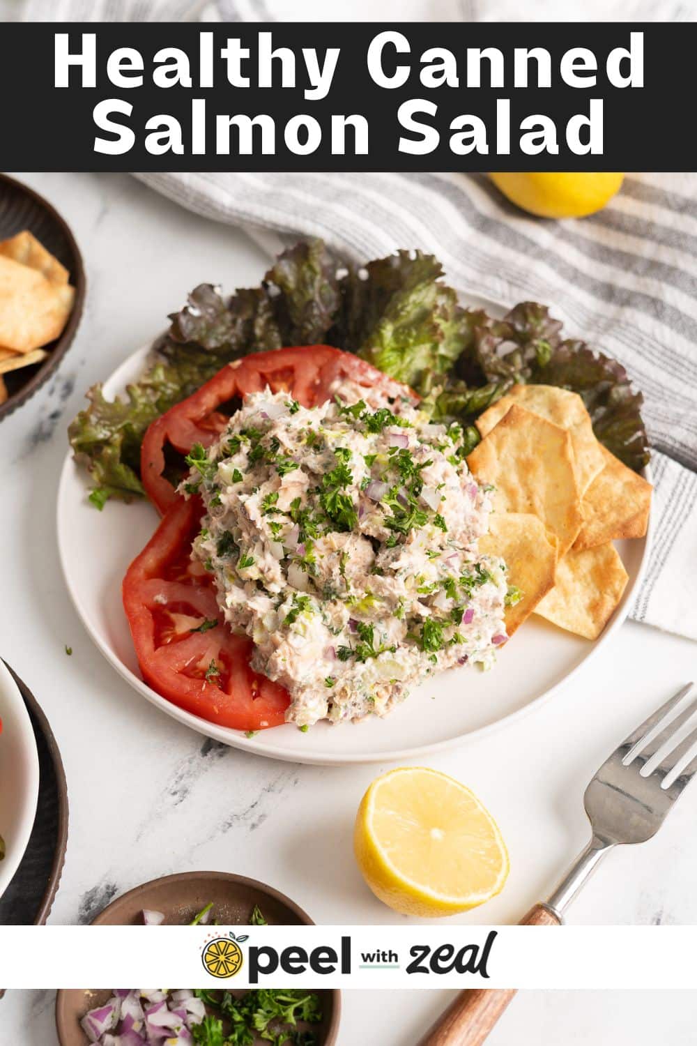 Canned Salmon Salad (Classic Recipe) - Peel with Zeal