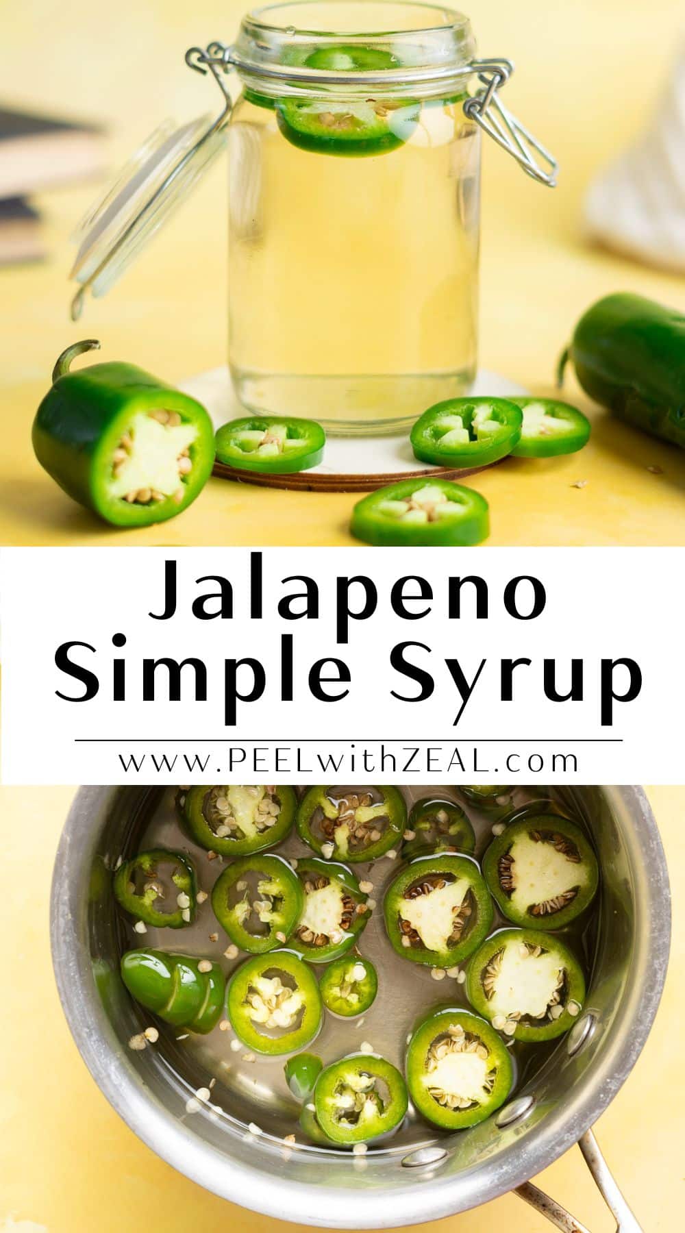 Jalapeno Simple Syrup (Perfectly Spicy and Sweet) - Peel with Zeal