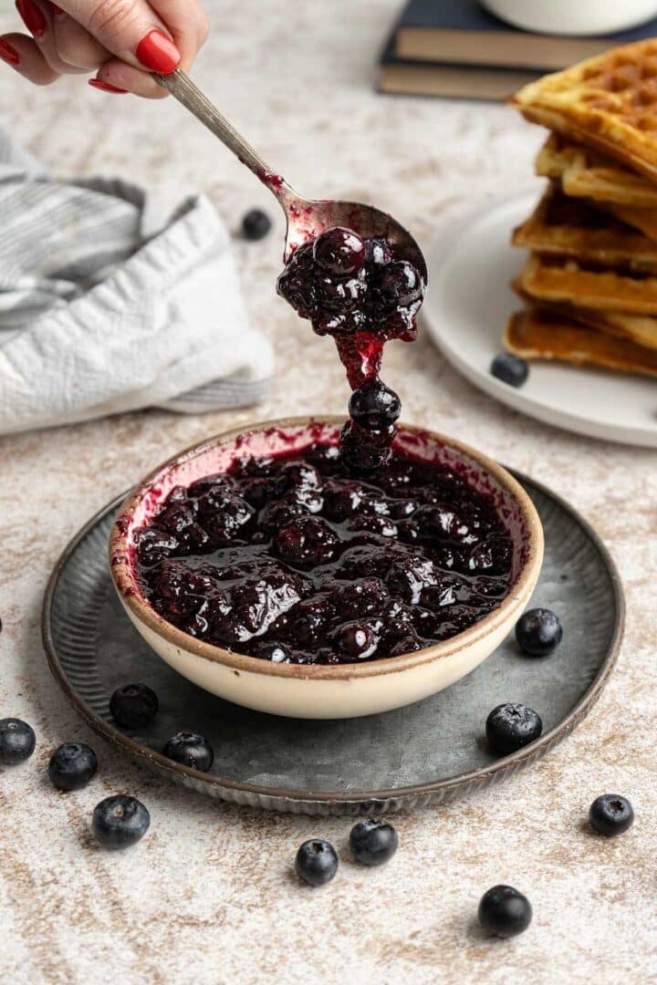 Homemade Blueberry Pancake Syrup (No Cornstarch!)
