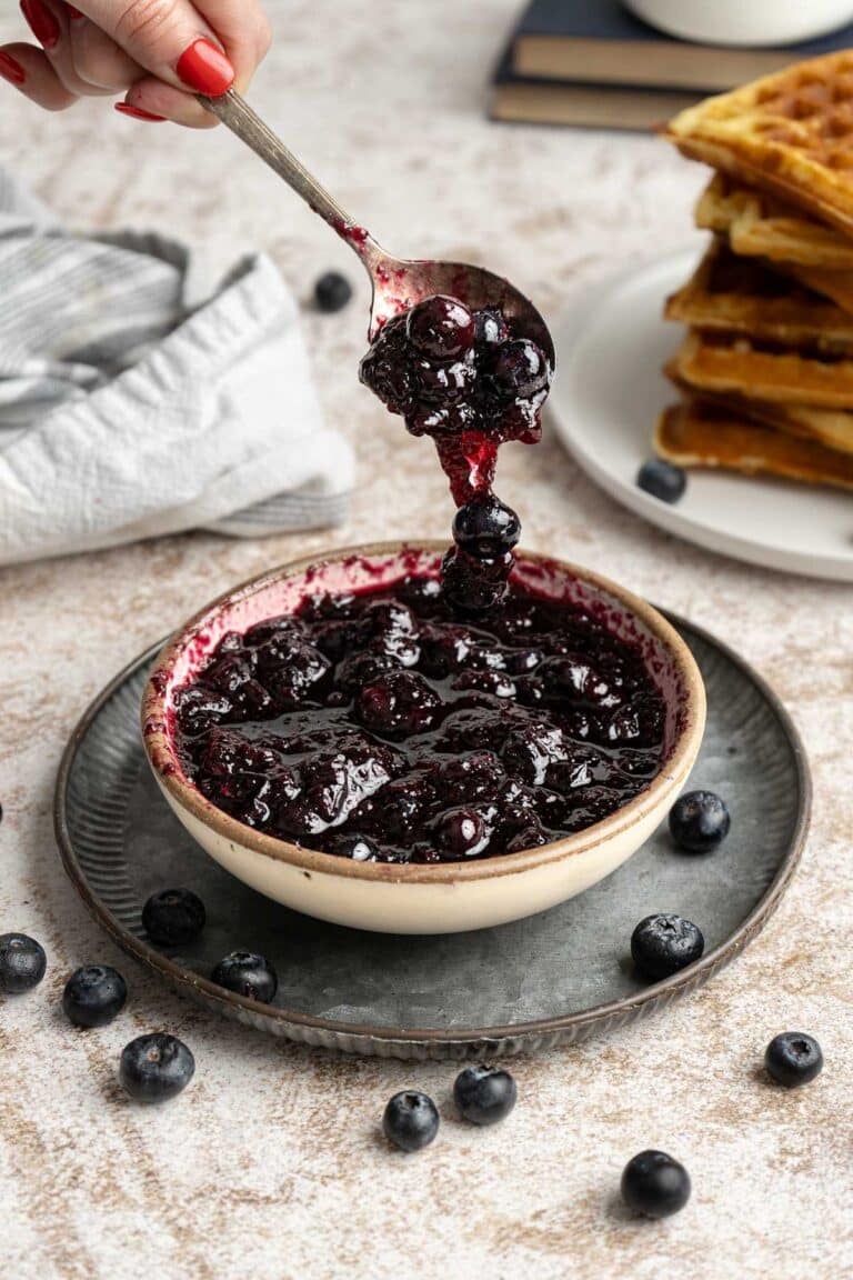Homemade Blueberry Pancake Syrup (No Cornstarch!)