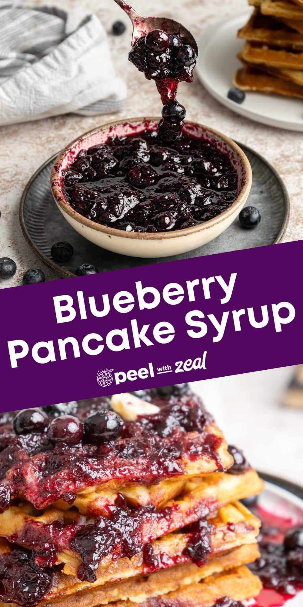 Homemade Blueberry Pancake Syrup (No Cornstarch!)