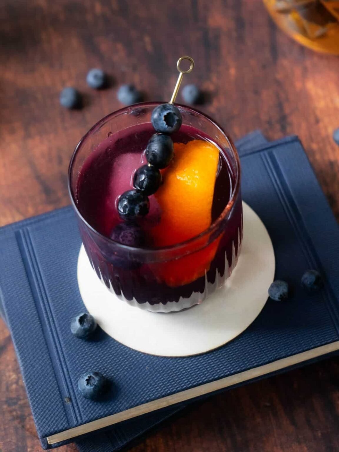 Blueberry Old Fashioned Cocktail - Peel with Zeal