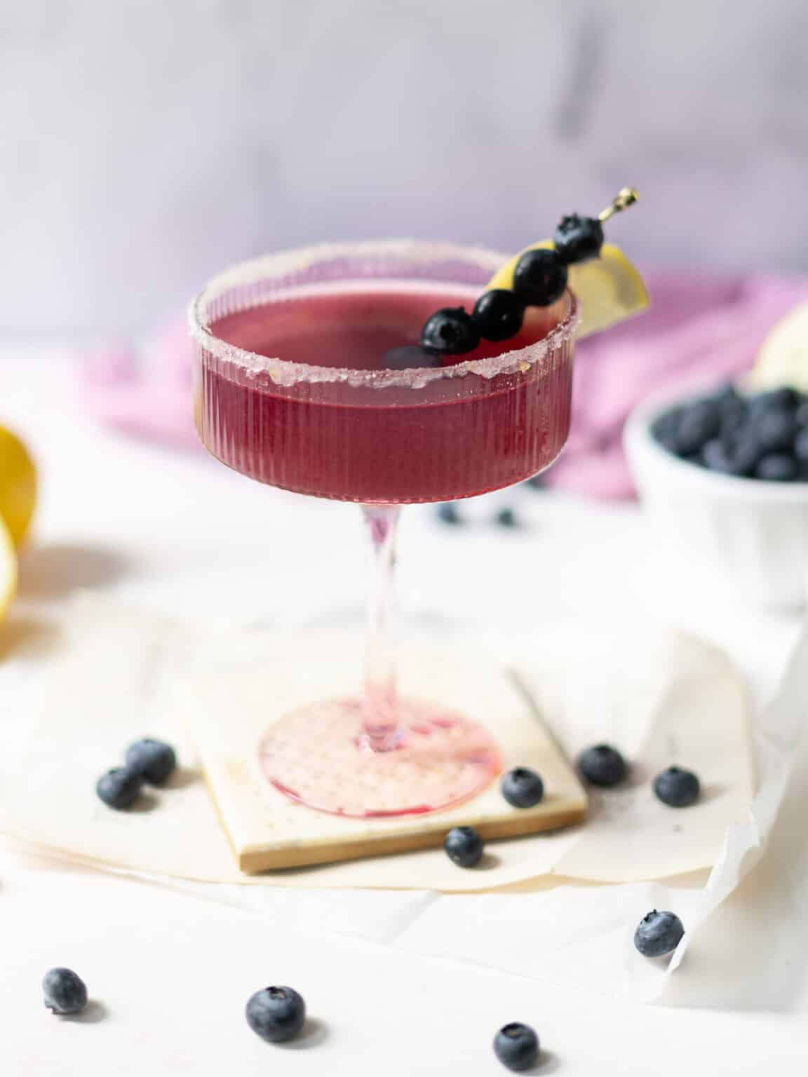 Blueberry Lemon Drop Martini - Peel with Zeal