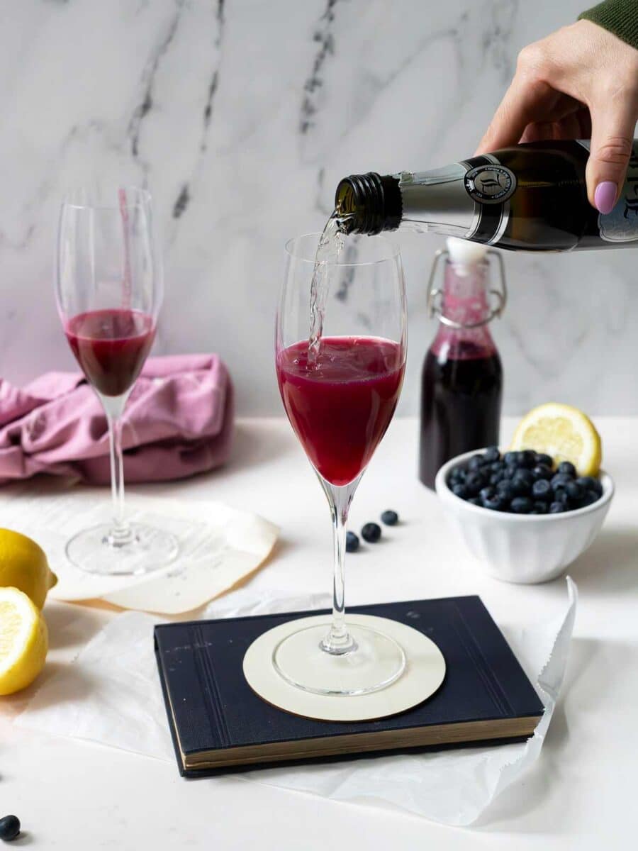 Easy Bluberry Mimosa Recipe- Peel with Zeal