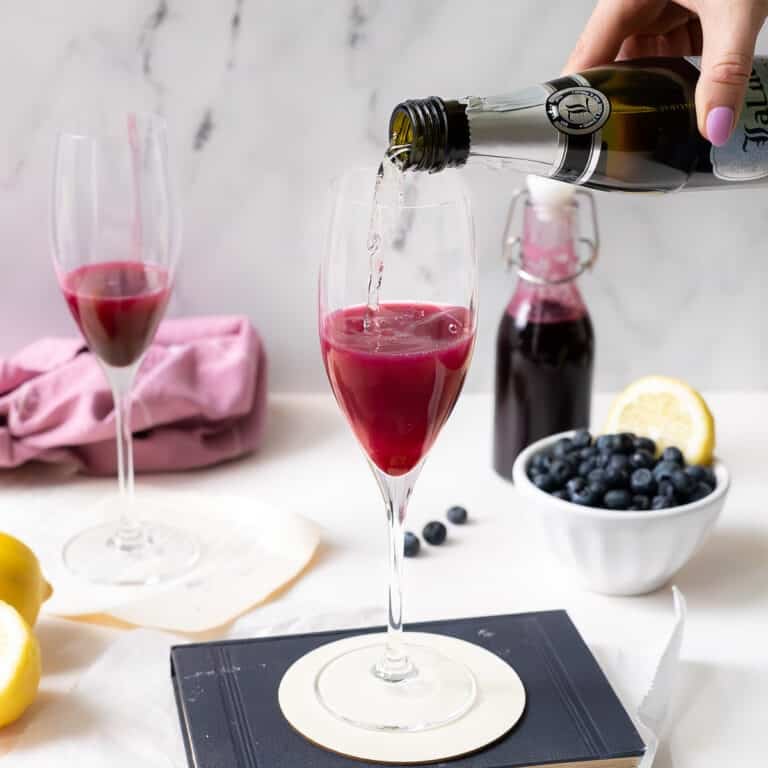 Easy Bluberry Mimosa Recipe- Peel with Zeal