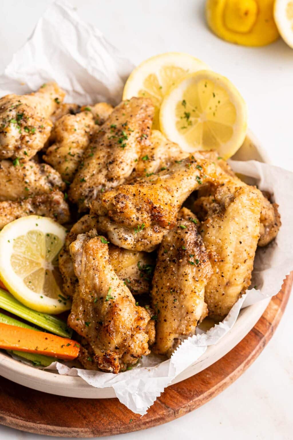 Baked Lemon Pepper Chicken Wings - Peel with Zeal