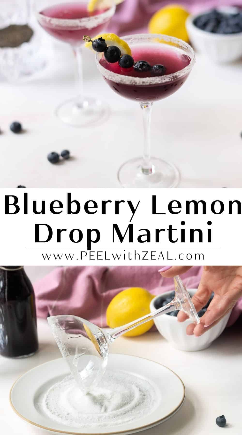 Blueberry Lemon Drop Martini - Peel with Zeal