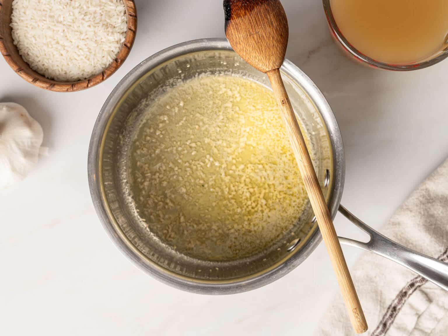 Creamy Garlic Parmesan Rice - Peel with Zeal