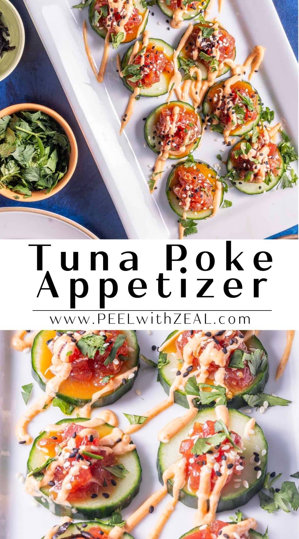 Ahi Tuna Poke Appetizer - Peel with Zeal