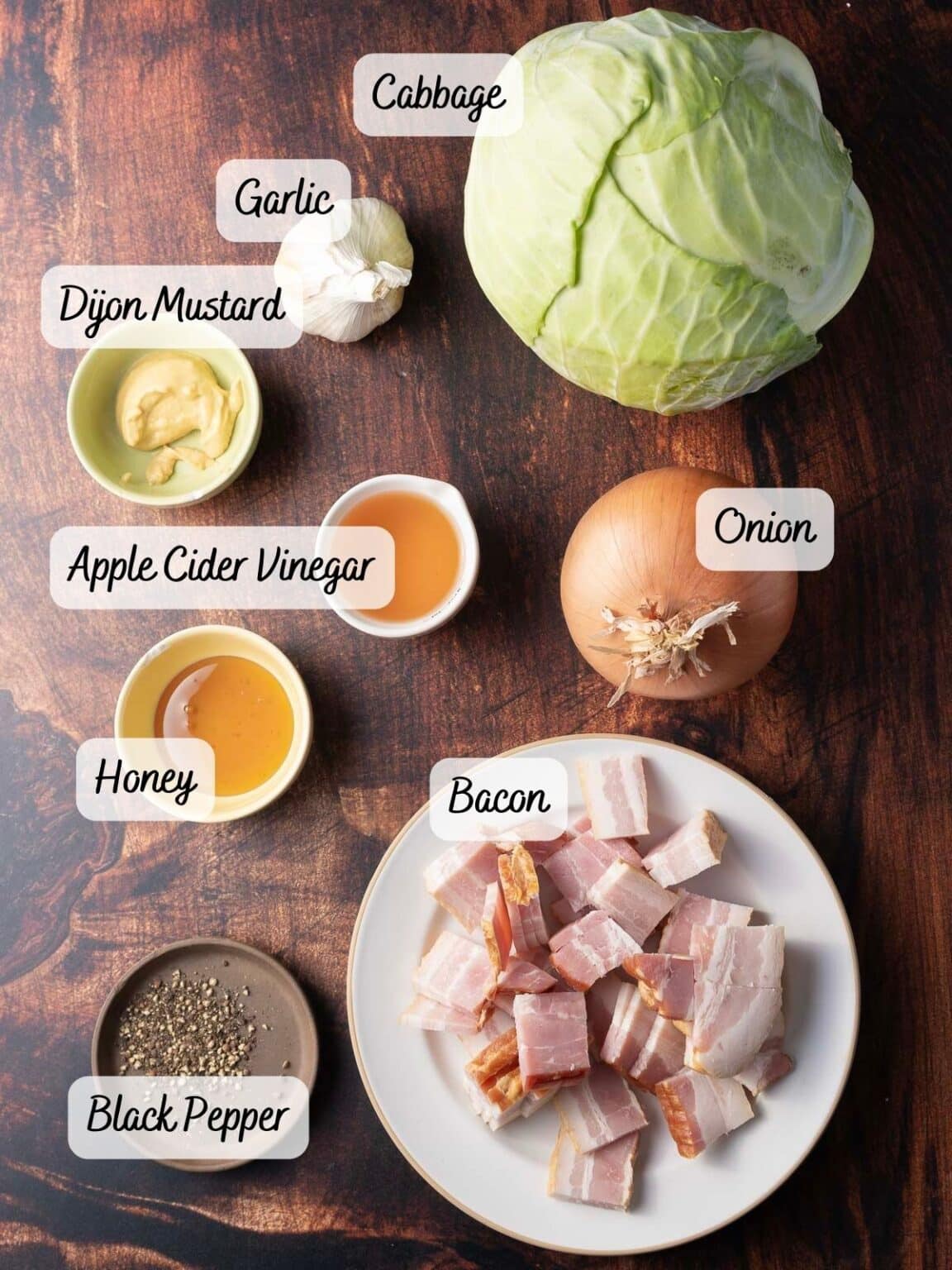 Fried Cabbage with Onions and Bacon - Peel with Zeal