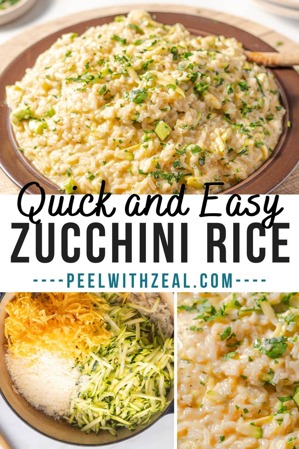 Cheesy Zucchini Rice - Peel with Zeal
