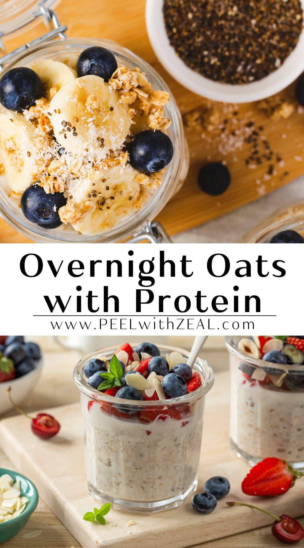 Overnight Oats with Protein Powder- Just Add Water! - Peel with Zeal